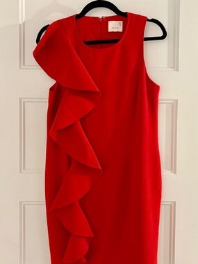 cinq a sept | Dresses | Cinq A Sept Kimberlin Red Ruffle Dress | Poshmark